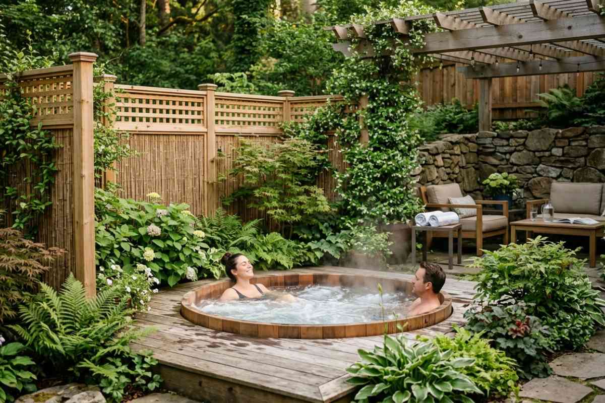 12 Hot Tub Privacy Ideas for a Relaxing Backyard Retreat – Heavenly ...